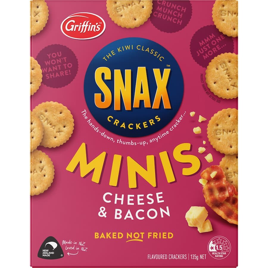 Griffin's Snax Minis Ch & Bacon 135g – Kiwi Corner Dairy