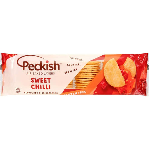 Peckish Thins Rice Crackers Sweet Chilli 90g – Kiwi Corner Dairy