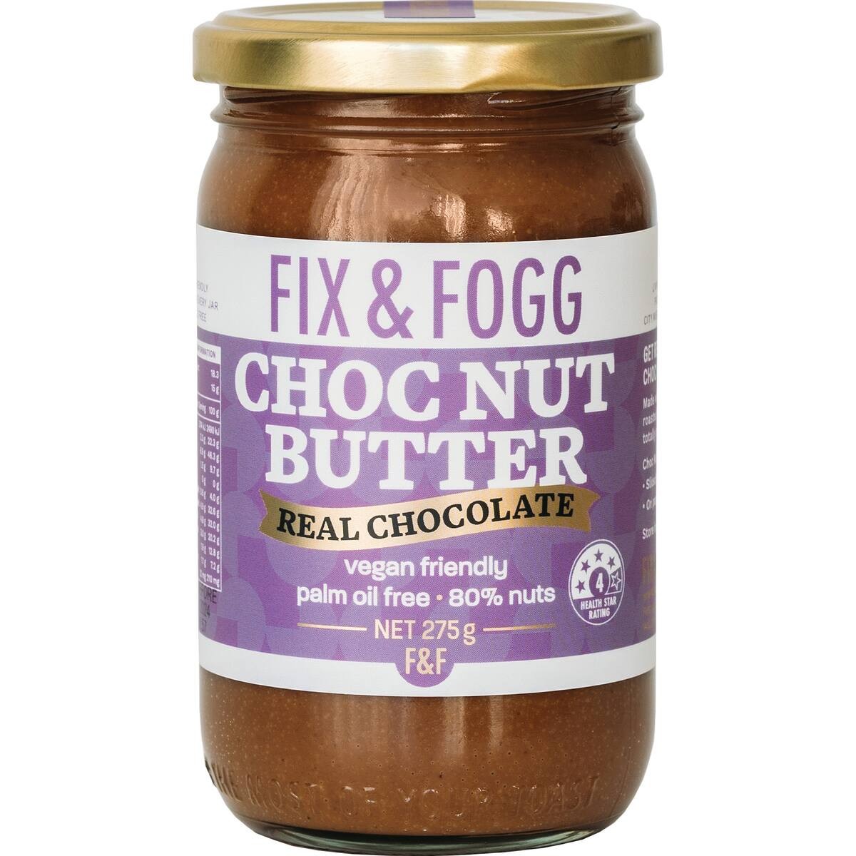 Fix & Fogg Choc Nut PNB 275G – Kiwi Corner Dairy