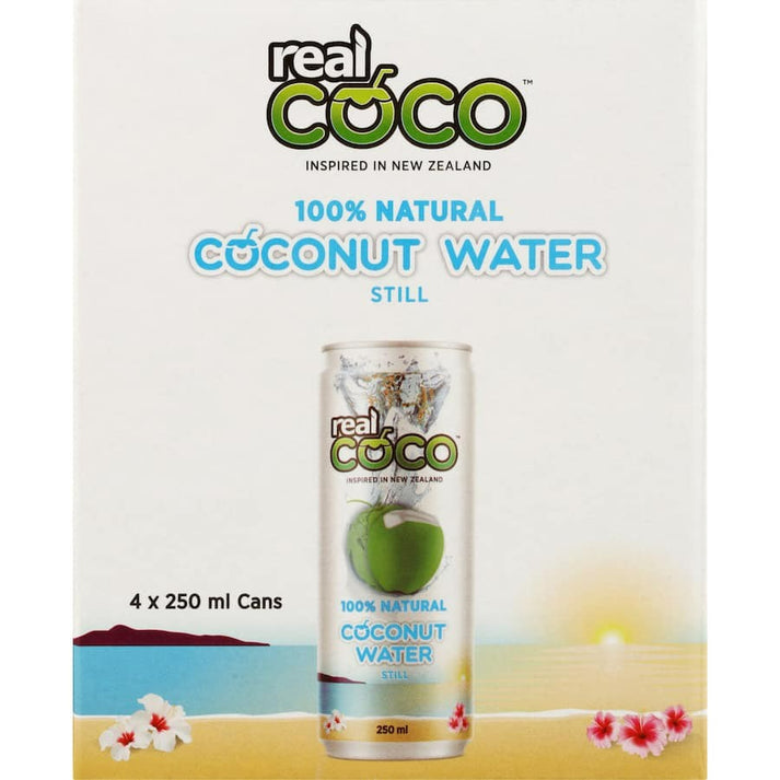 Real Coco Coconut Water 250ml 4 Pack – Kiwi Corner Dairy