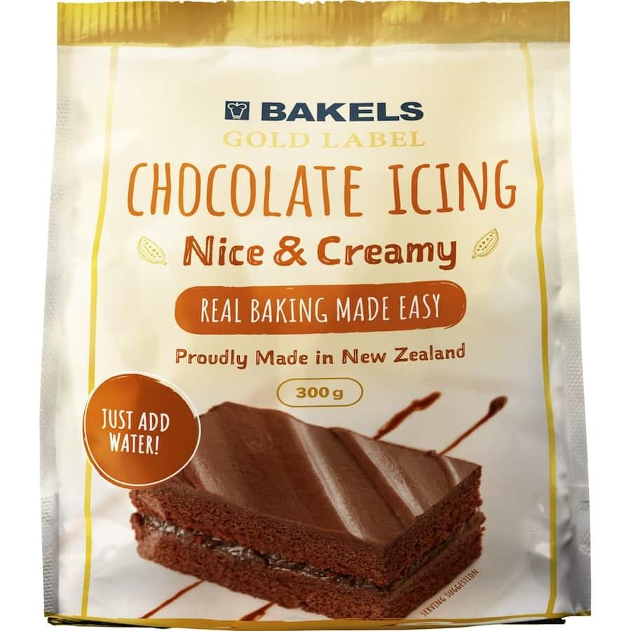 Bakels Chocolate Icing Mix 300g – Kiwi Corner Dairy