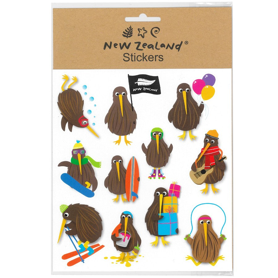 Stickers NZ Playful Kiwi – Kiwi Corner Dairy