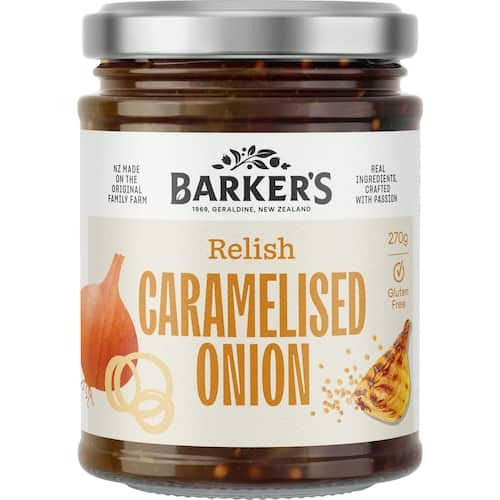 Barkers Caramelised Onion Relish 270g – Kiwi Corner Dairy