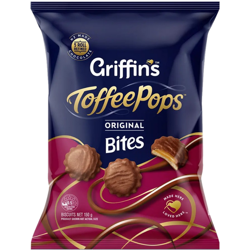 Griffins Toffee Pops Original Bites 150g – Kiwi Corner Dairy