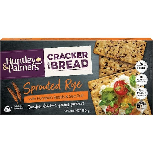 Huntley & Palmers Cracker Bread Sprouted Rye 180g – Kiwi Corner Dairy