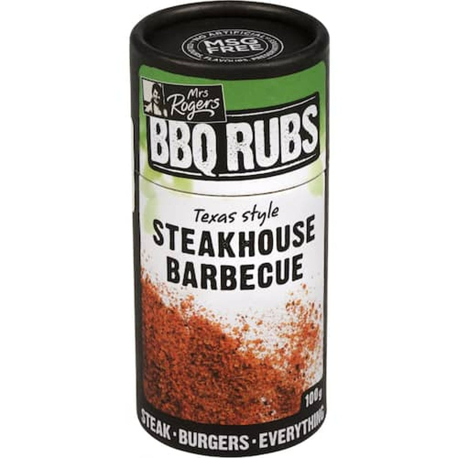 Mrs Rogers BBQ Rub Steakhouse BBQ 100g – Kiwi Corner Dairy