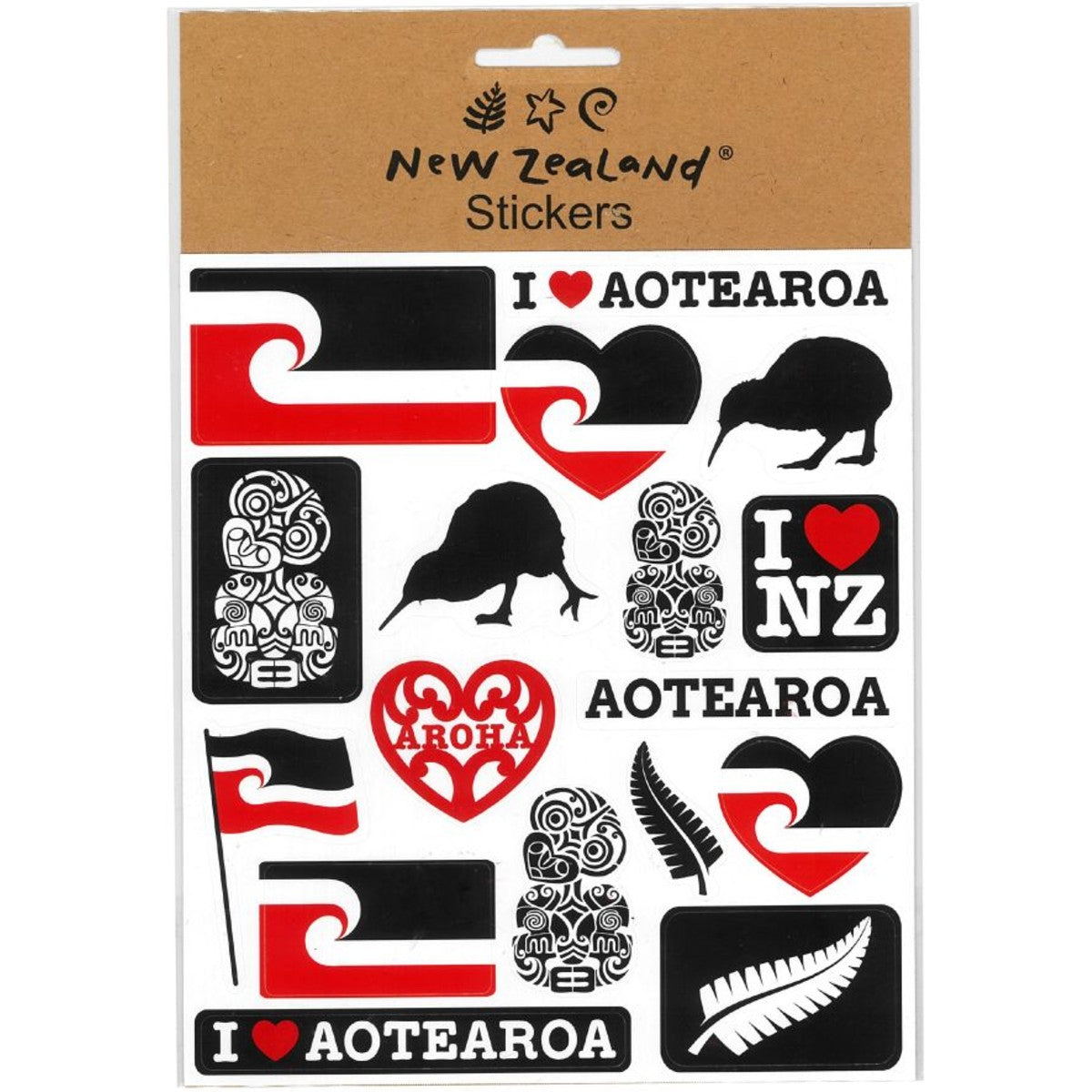 Stickers NZ Maori Aroha – Kiwi Corner Dairy