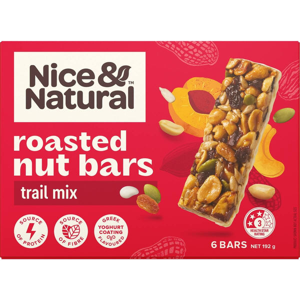 Nice & Natural Trail Mix Roasted Nut Bars 192g – Kiwi Corner Dairy