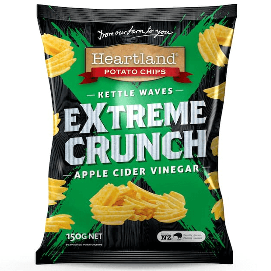 Heartland Extreme Crunch Apple Cider Vinegar 150g – Kiwi Corner Dairy