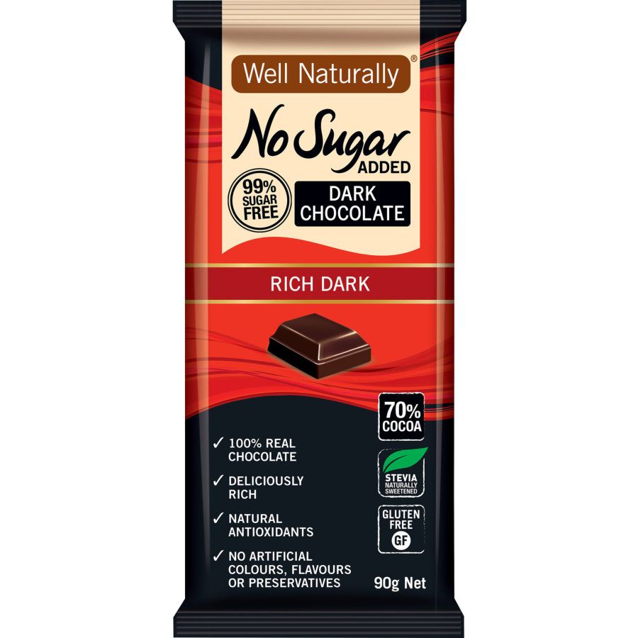 Well Naturally Chocolate Rich Dark 90g – Kiwi Corner Dairy
