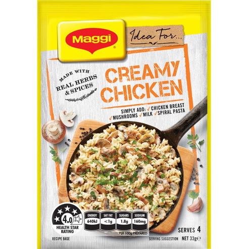 Maggi Recipe Base Creamy Chick 33g – Kiwi Corner Dairy