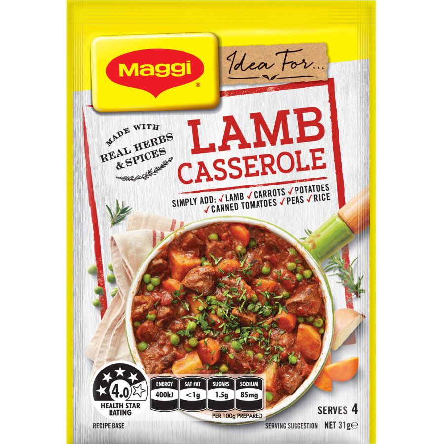 MAGGI Lamb Casserole Recipe Base 31 g – Easy Hearty NZ Meal – Kiwi ...