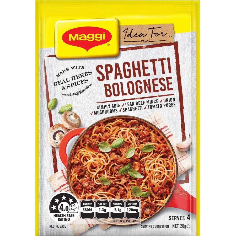Maggi Recipe Base Spaghetti Bolognaise 20g – Kiwi Corner Dairy