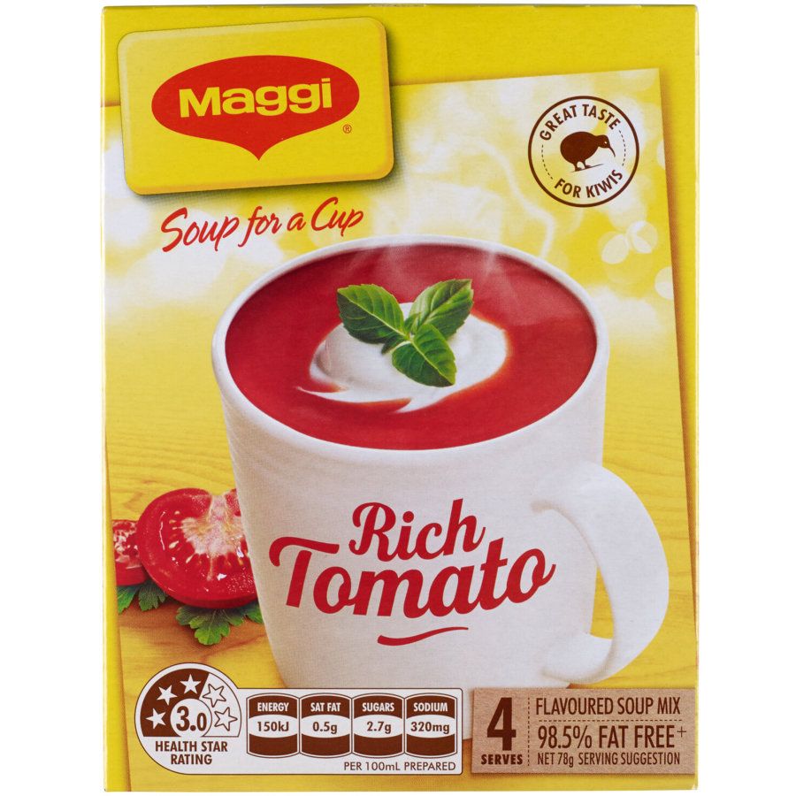 Maggi Soup For A Cup Rich Tomato 78g – Kiwi Corner Dairy