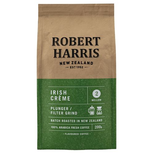 Robert Harris Irish Cream Plunger Filter Grind 200g – Kiwi Corner Dairy
