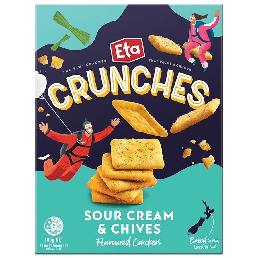 ETA Crunches Sour Cream & Chives 160g – Kiwi Corner Dairy
